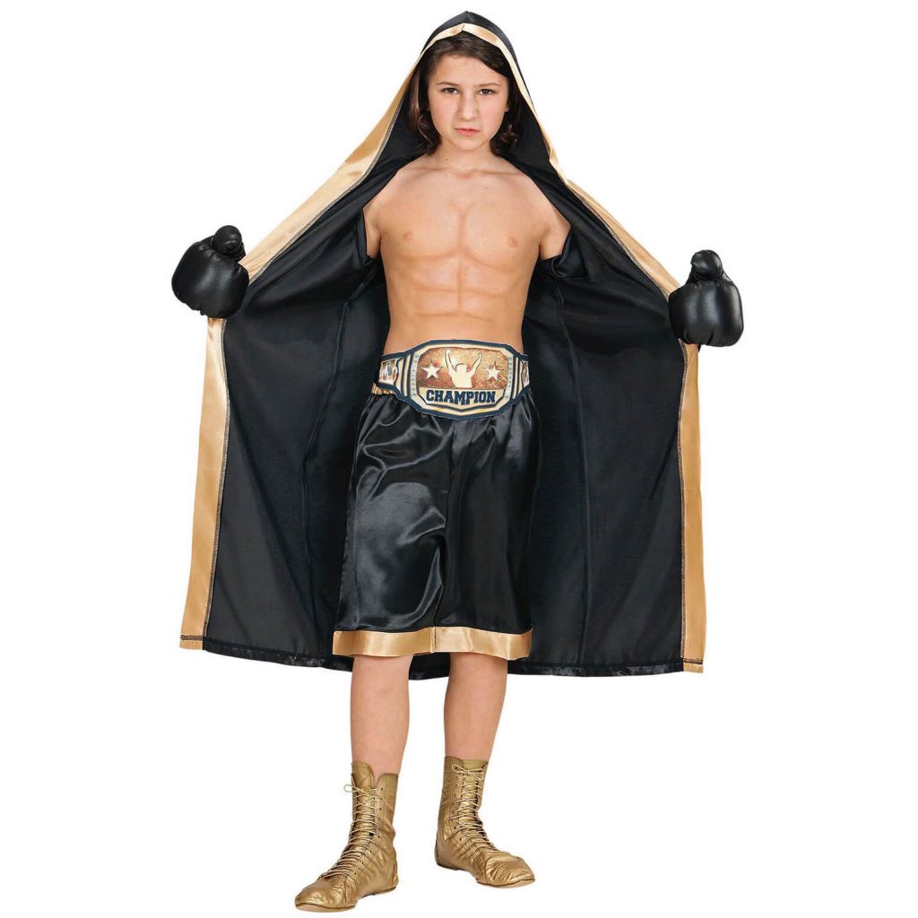 Boxer Kinderkostüm Anzug kurz World Champion Mantel mit Kapuze Hose ...