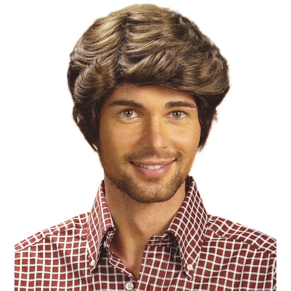 Perücke kurz glatt Rick Kurzhaarfrisur gewellt mit Seitenscheitel ...