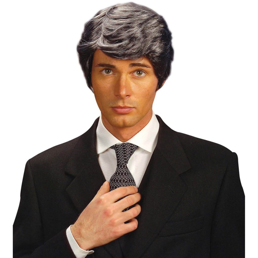 Perücke kurz glatt Rick Kurzhaarfrisur gewellt mit Seitenscheitel ...